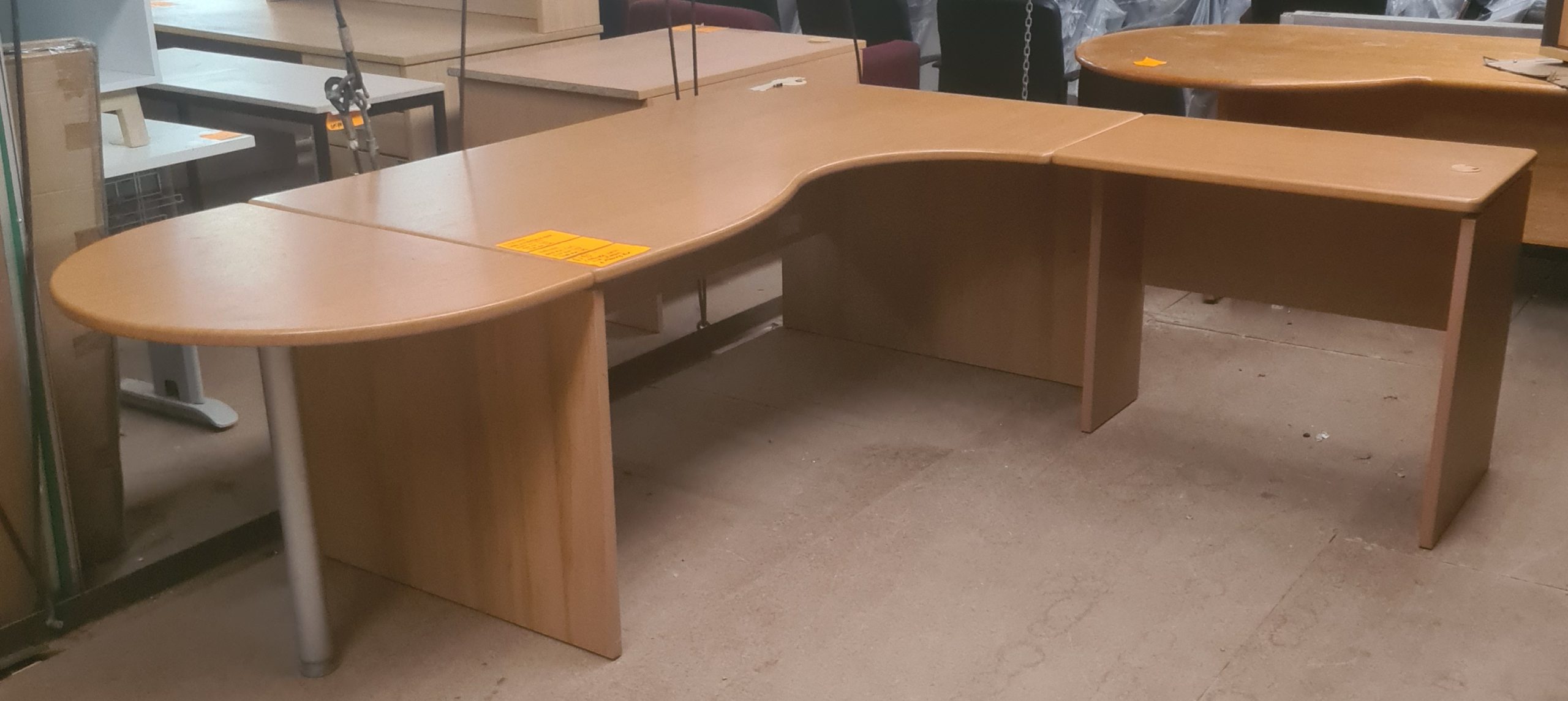 Large Office Corner Desk with Return and Meeting End - Lakes Used ...