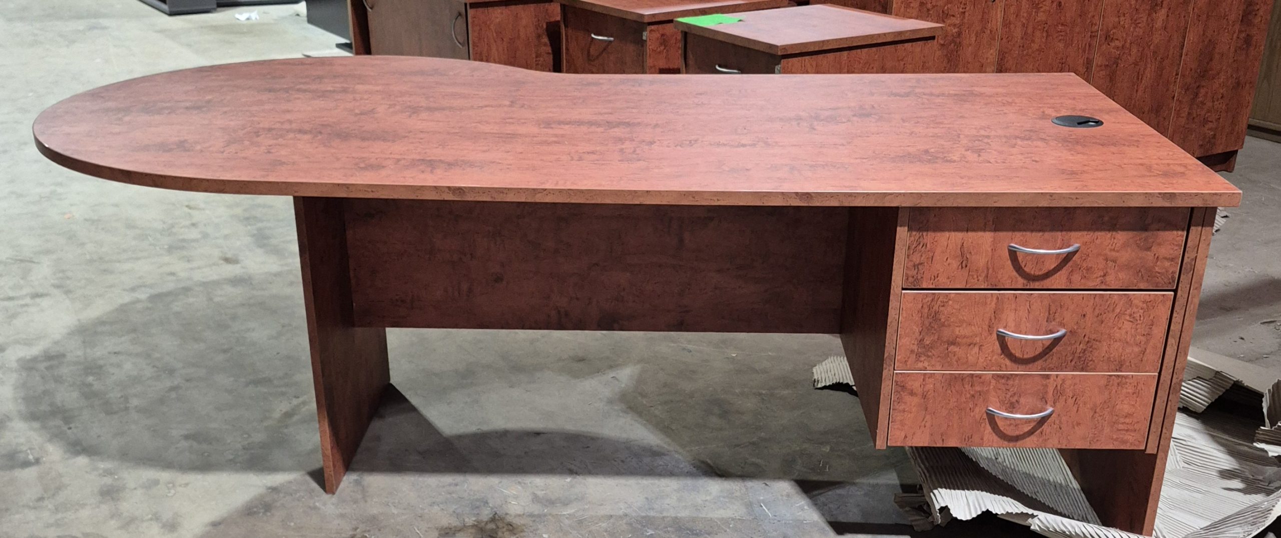 Large Office Desk with Meeting End - Lakes Used Office Furniture